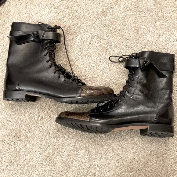 Alexandre Birman | Shoes | New Alexandre Birman Black Leather Combat ...